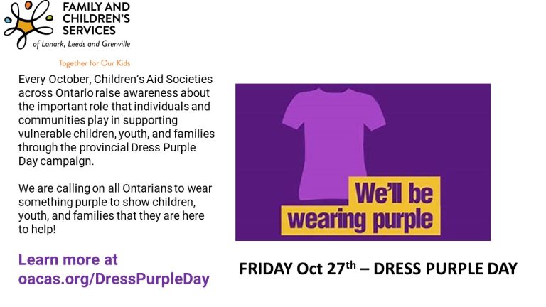 Dress Purple Day – October 27 - Family and Child Services of Lanark ...